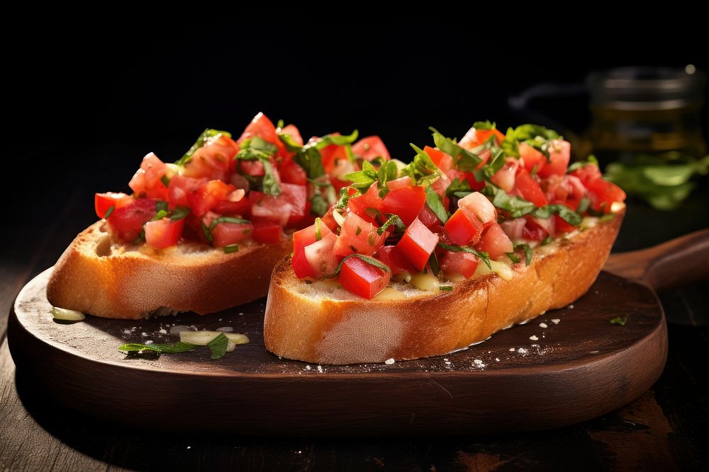 Bruschetta food strawberry mozzarella. | Free Photo - rawpixel