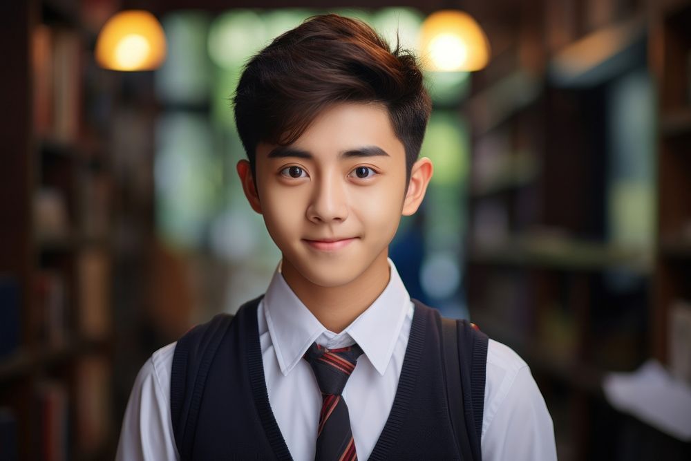 Highschoool boy student chinese portrait | Free Photo - rawpixel