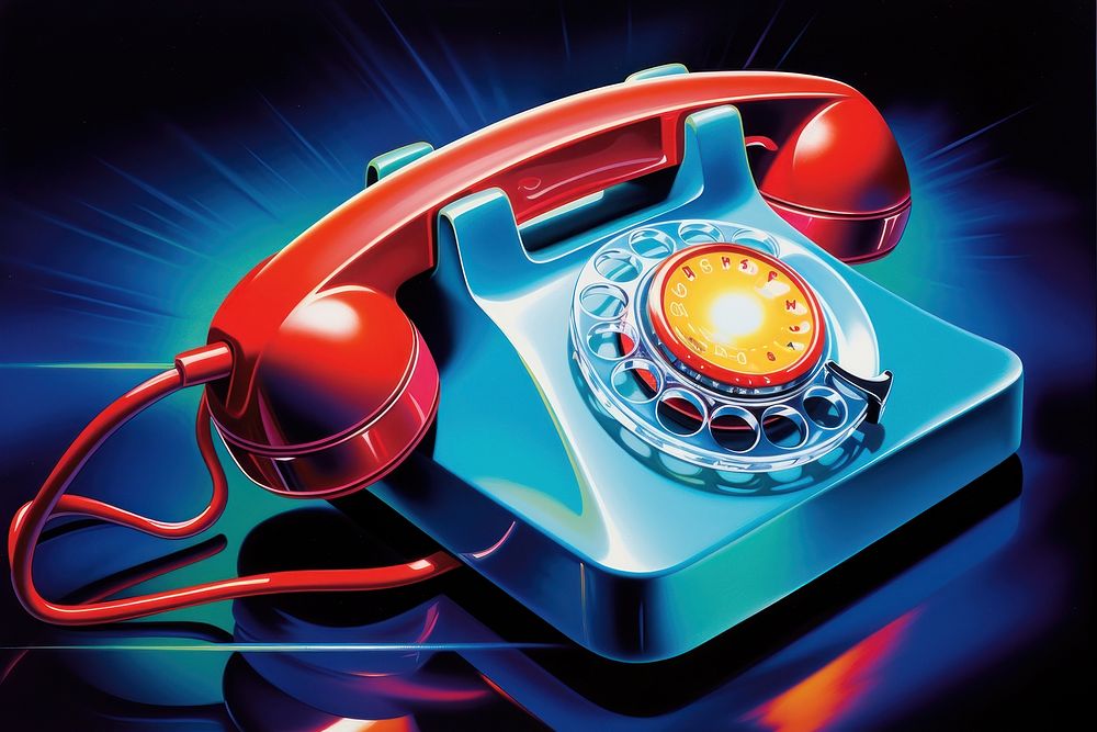 Telephone nostalgia illuminated electronics. | Free Photo Illustration ...