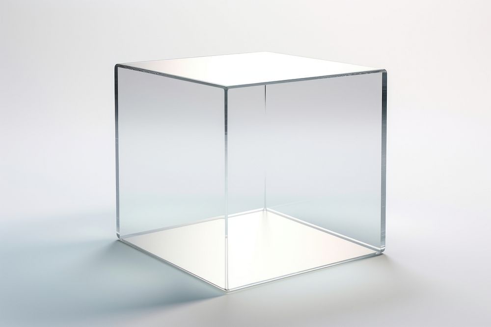 Cuboid transparent glass furniture white | Free Photo Illustration ...