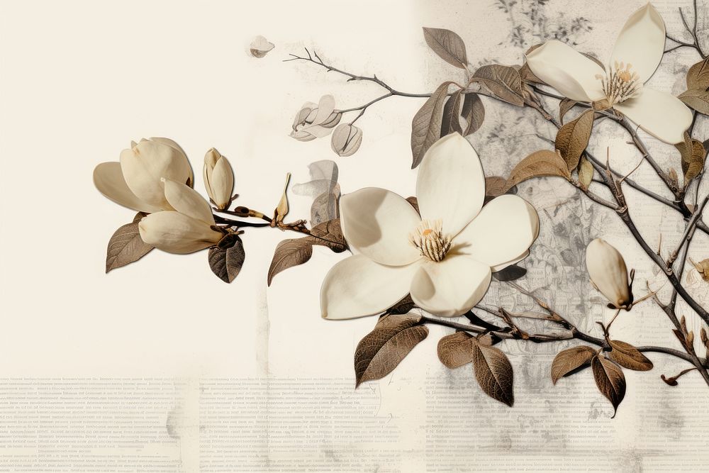 Dried magnolia petal blossom flower. | Free Photo Illustration - rawpixel