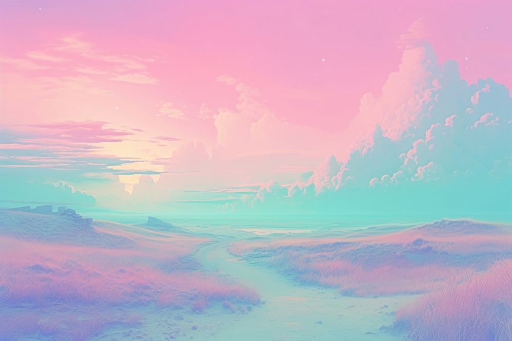 Soft paintbrush texture background landscape | Free Photo - rawpixel