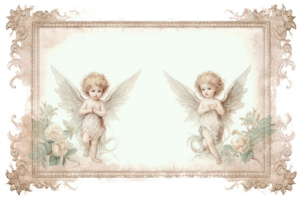 Angels frame paper representation. AI | Premium Photo Illustration ...