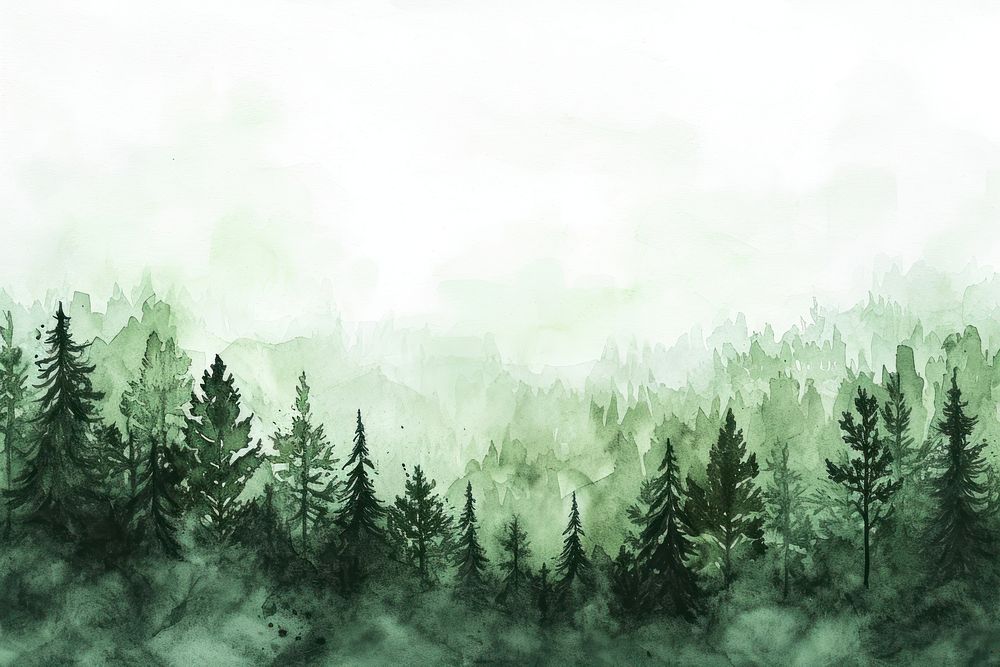 Rainforest green landscape abstract. | Free Photo Illustration - rawpixel