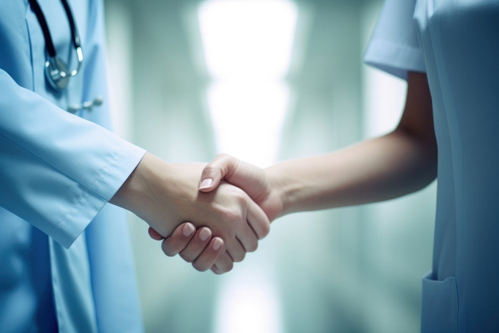 Handshake nurse and patient adult | Premium Photo - rawpixel