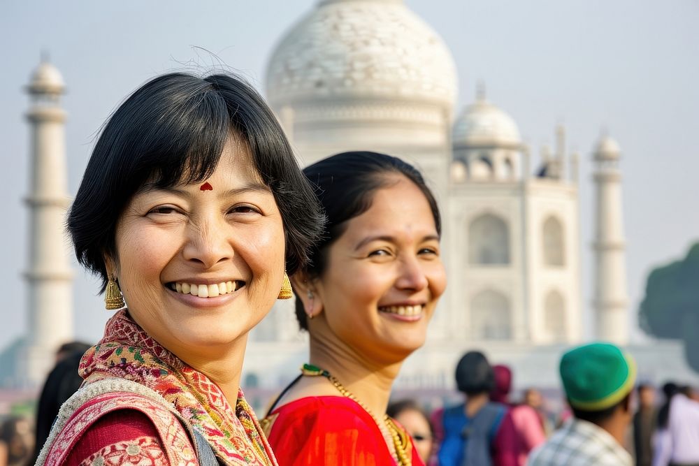 Taj mahal smiling adult smile | Free Photo - rawpixel