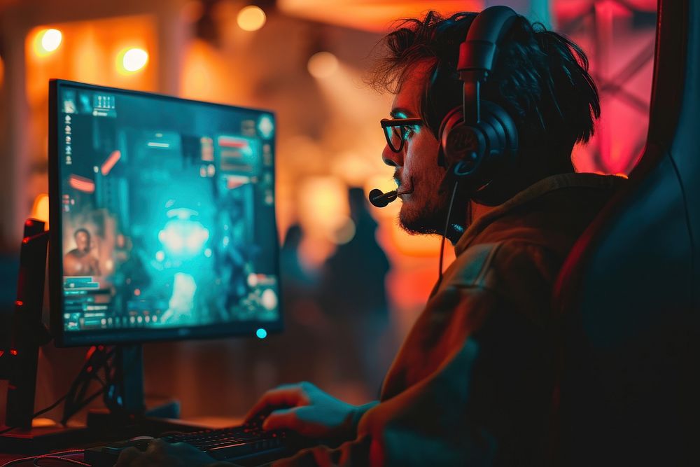 Man playing computer video game | Free Photo - rawpixel