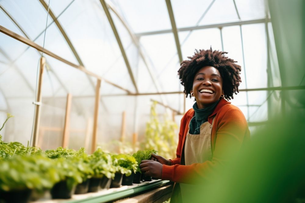 Black woman working farming greenhouse | Premium Photo - rawpixel