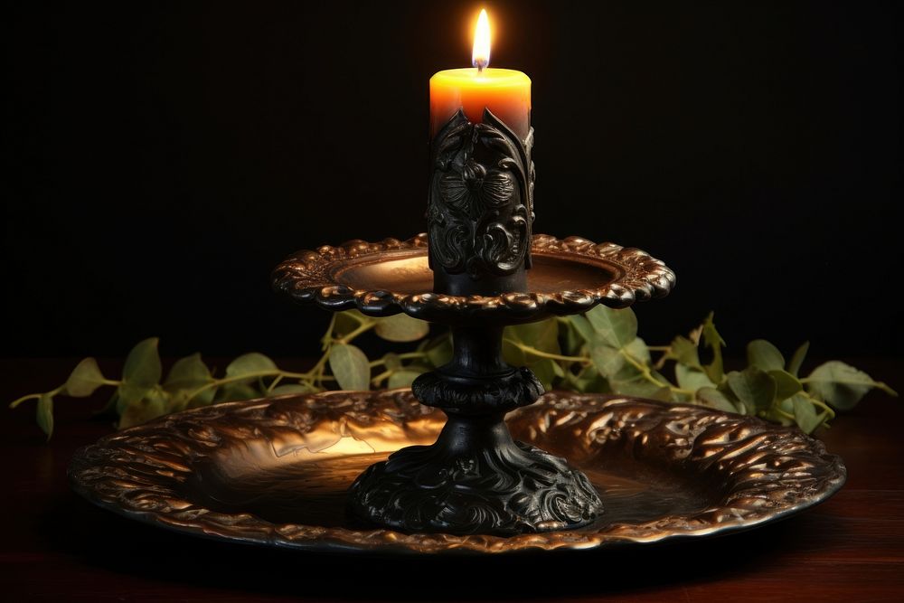 Candle chamberstick illuminated celebration candlestick. | Free Photo ...