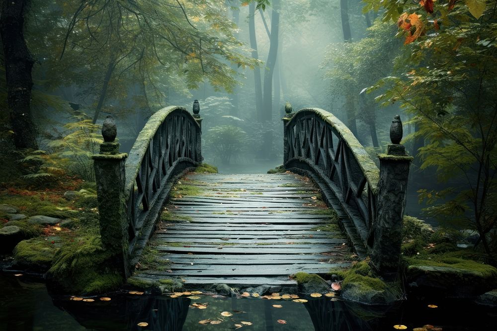 Nature background bridge outdoors woodland. | Premium Photo - rawpixel
