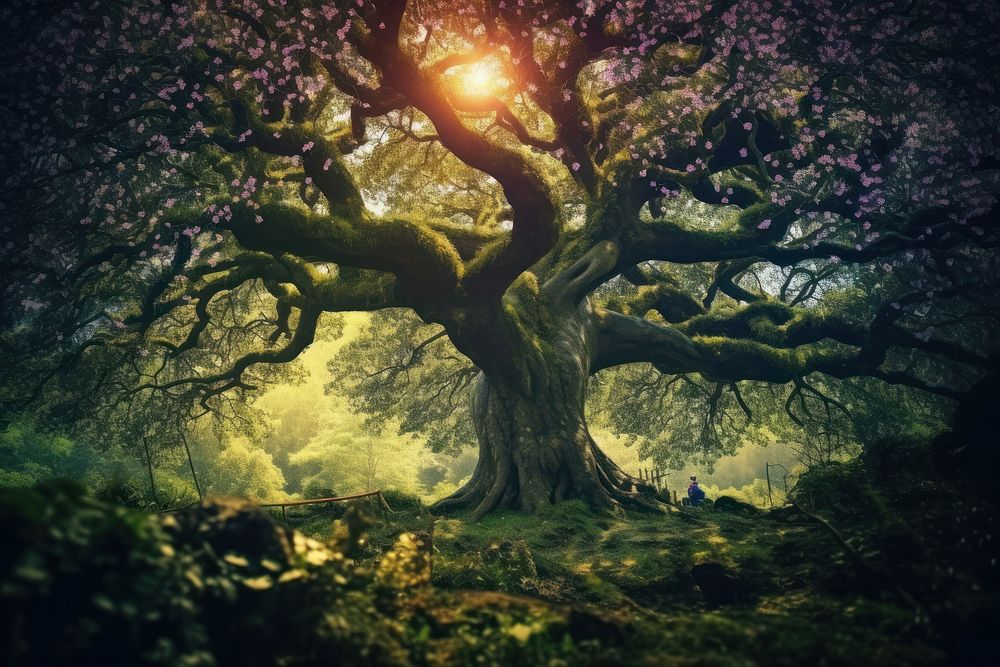 Nature background tree landscape sunlight. | Premium Photo - rawpixel