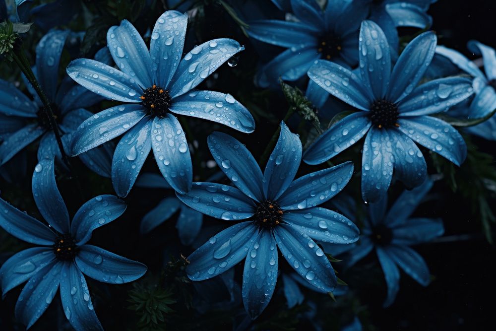 Blue flowers outdoors nature plant. | Premium Photo - rawpixel