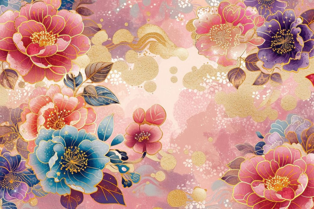 Chinese pattern art backgrounds flower. | Free Photo Illustration ...