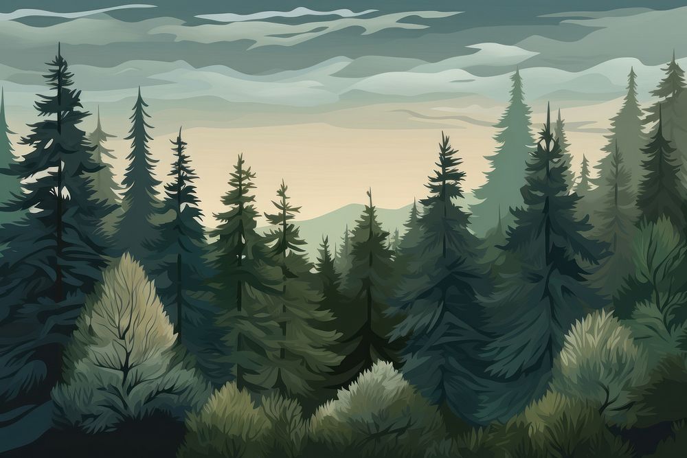 Forest backgrounds wilderness landscape. | Premium Photo Illustration ...