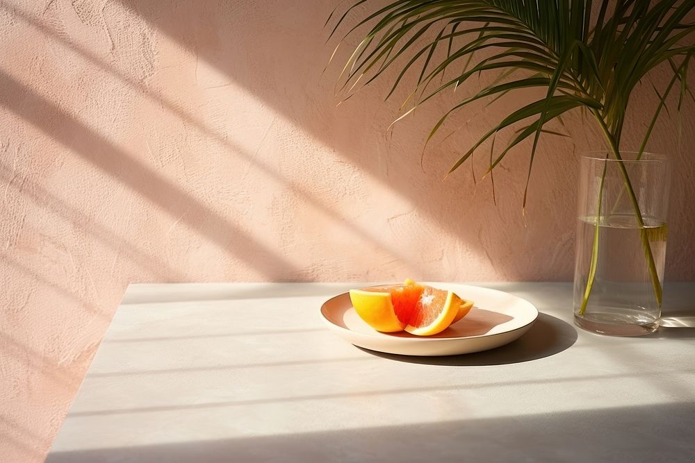 Brunch table grapefruit furniture shadow. | Premium Photo - rawpixel