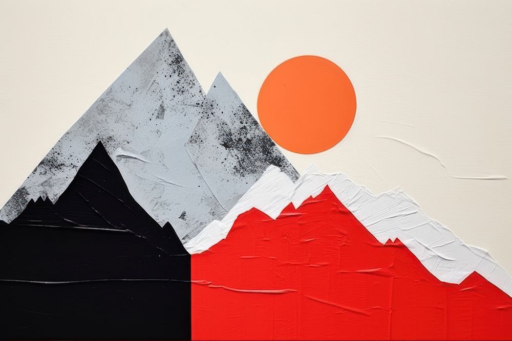 Abstract mountain ripped paper art | Free Photo - rawpixel