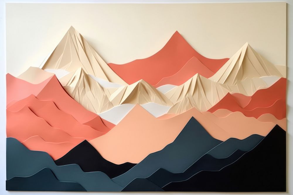 Abstract mountain ripped paper art | Free Photo - rawpixel