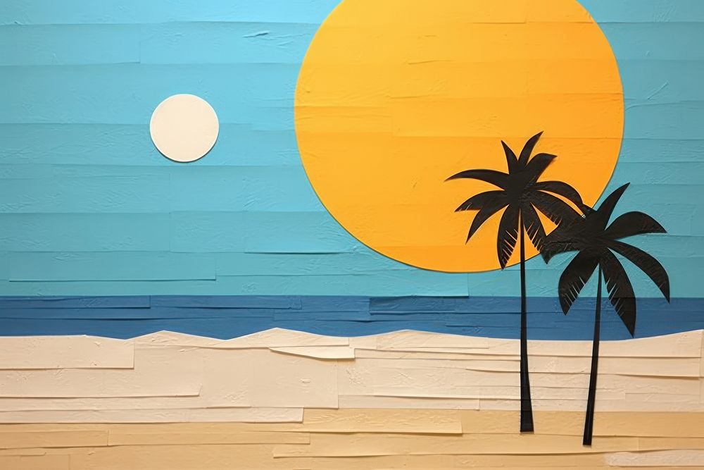 Minimal simple beach art outdoors | Premium Photo Illustration - rawpixel