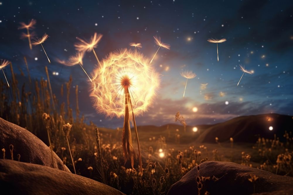 Dandelion landscape astronomy outdoors. | Premium Photo - rawpixel