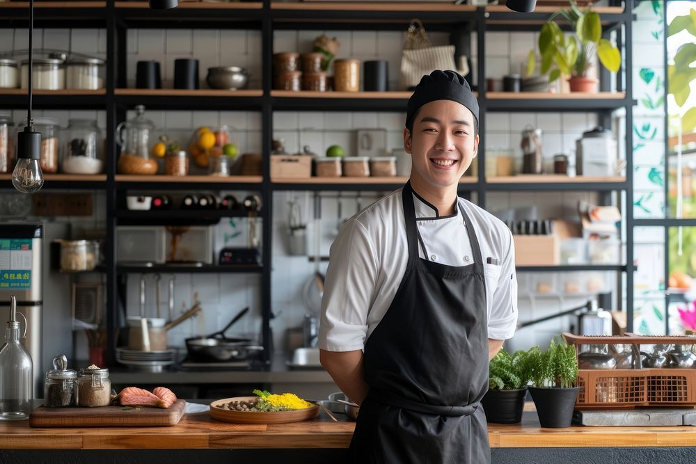 Korea chef working kitchen entrepreneur | Free Photo - rawpixel