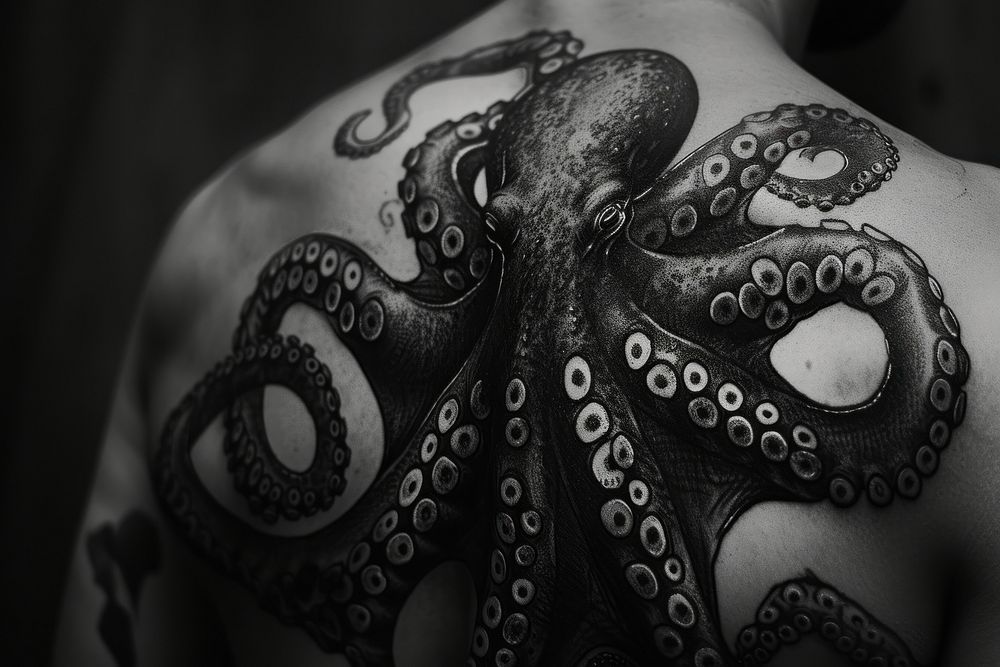 Octopus tattoo animal back invertebrate. | Premium Photo - rawpixel