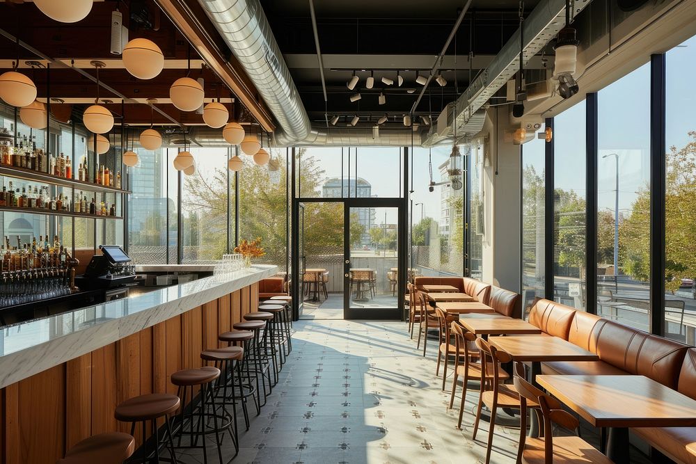 Rooftop bar restaurant chair table | Free Photo - rawpixel
