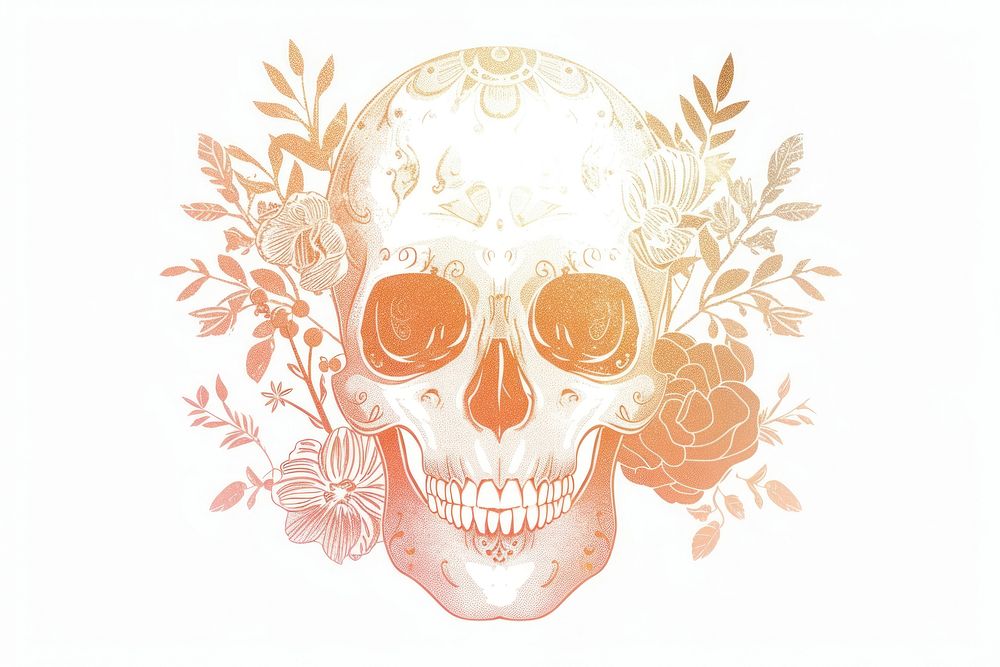 Skull art pattern drawing. | Premium Photo Illustration - rawpixel