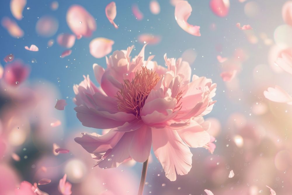Petals falling peony outdoors blossom | Premium Photo - rawpixel