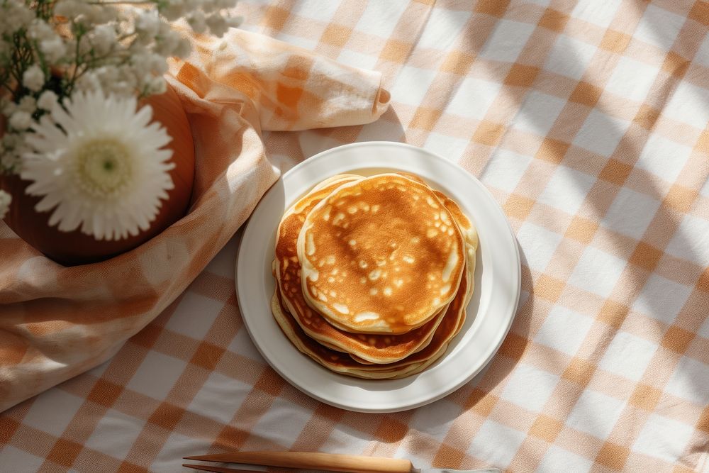 Pancake plate table food. | Free Photo - rawpixel