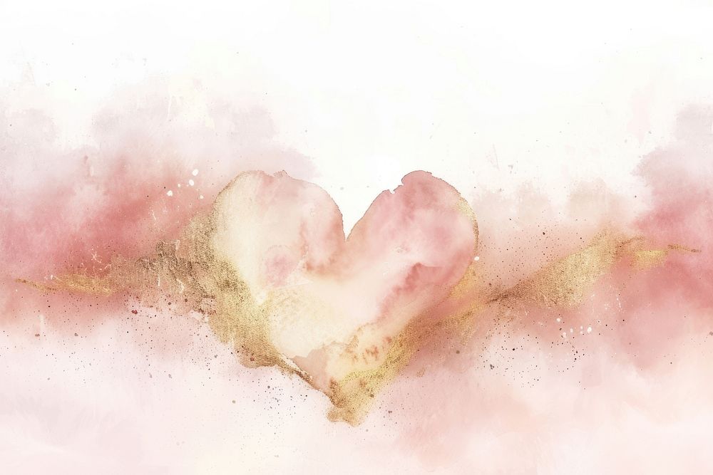 Heart watercolor background backgrounds painting | Free Photo ...