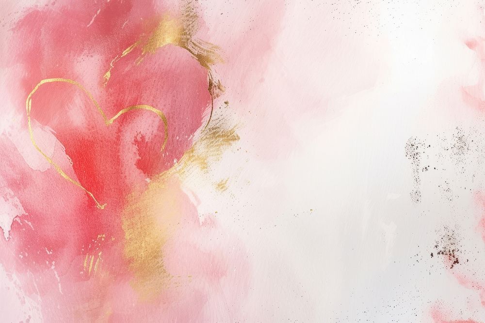Heart watercolor background painting backgrounds | Premium Photo ...