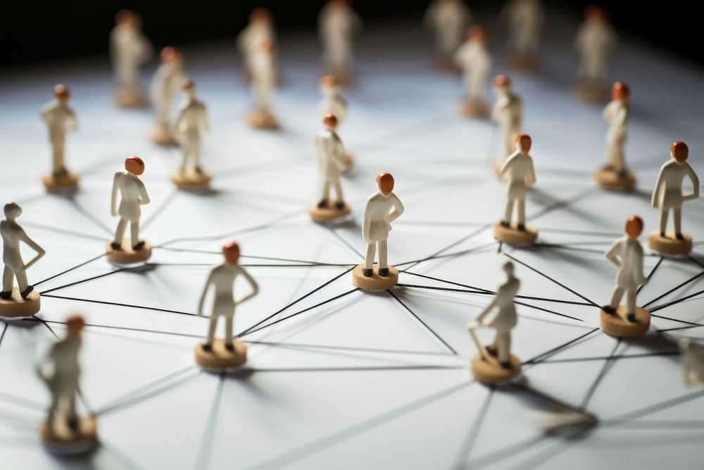 Interaction people figurine network circle. | Free Photo - rawpixel