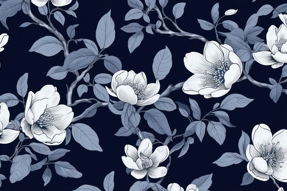 Blossom magnolia wallpaper pattern. | Premium Photo Illustration - rawpixel