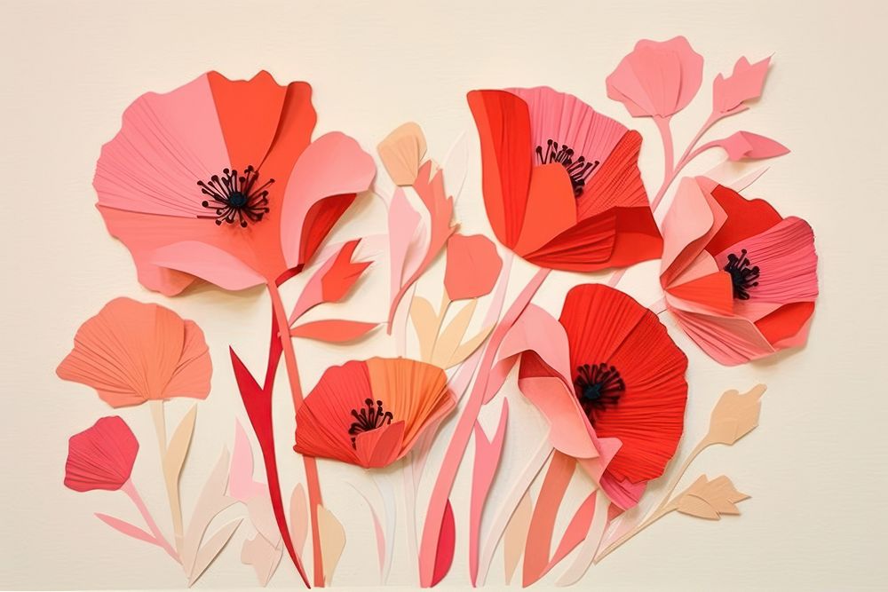 Abstract flowers ripped paper art | Premium Photo Illustration - rawpixel
