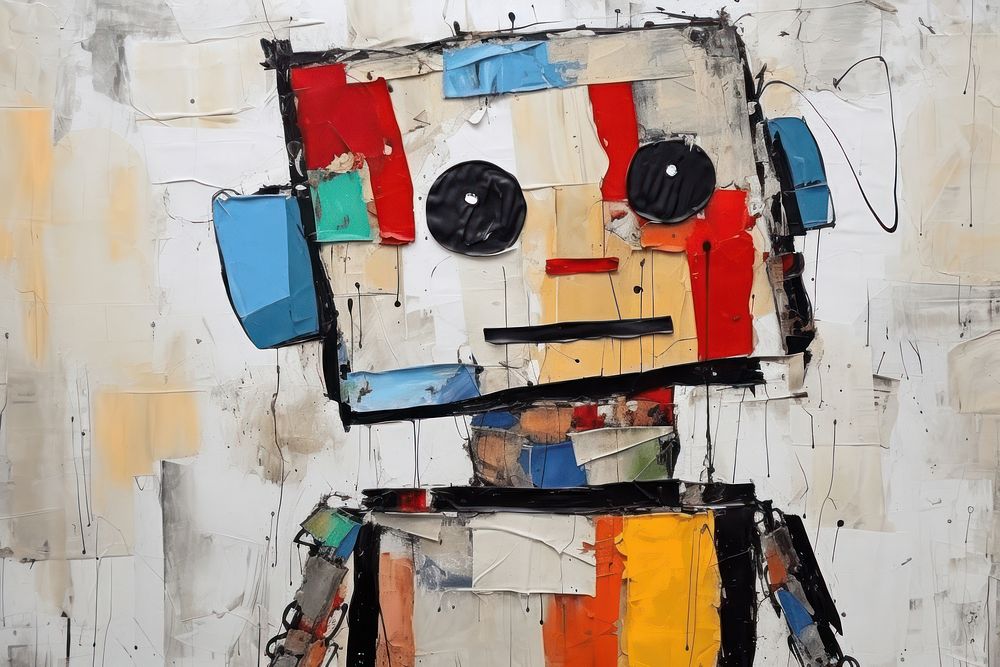 Abstract robot ripped paper art | Free Photo Illustration - rawpixel