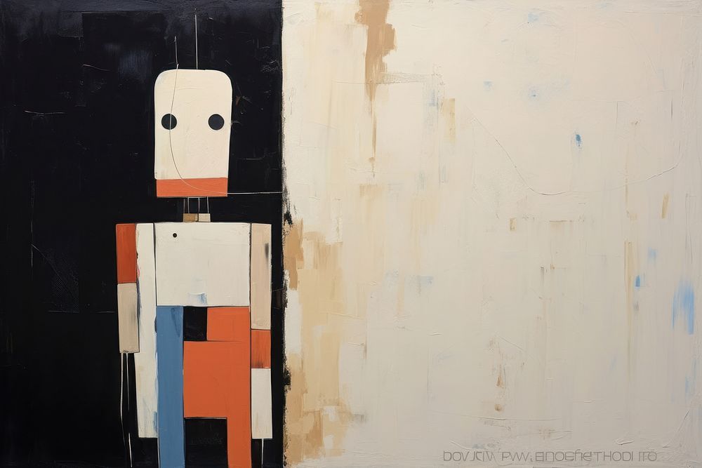 Abstract robot ripped paper art | Premium Photo Illustration - rawpixel