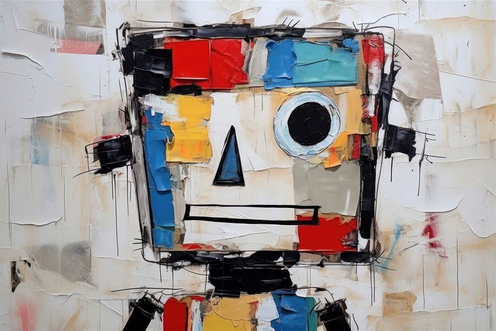 Abstract robot ripped paper art | Free Photo Illustration - rawpixel