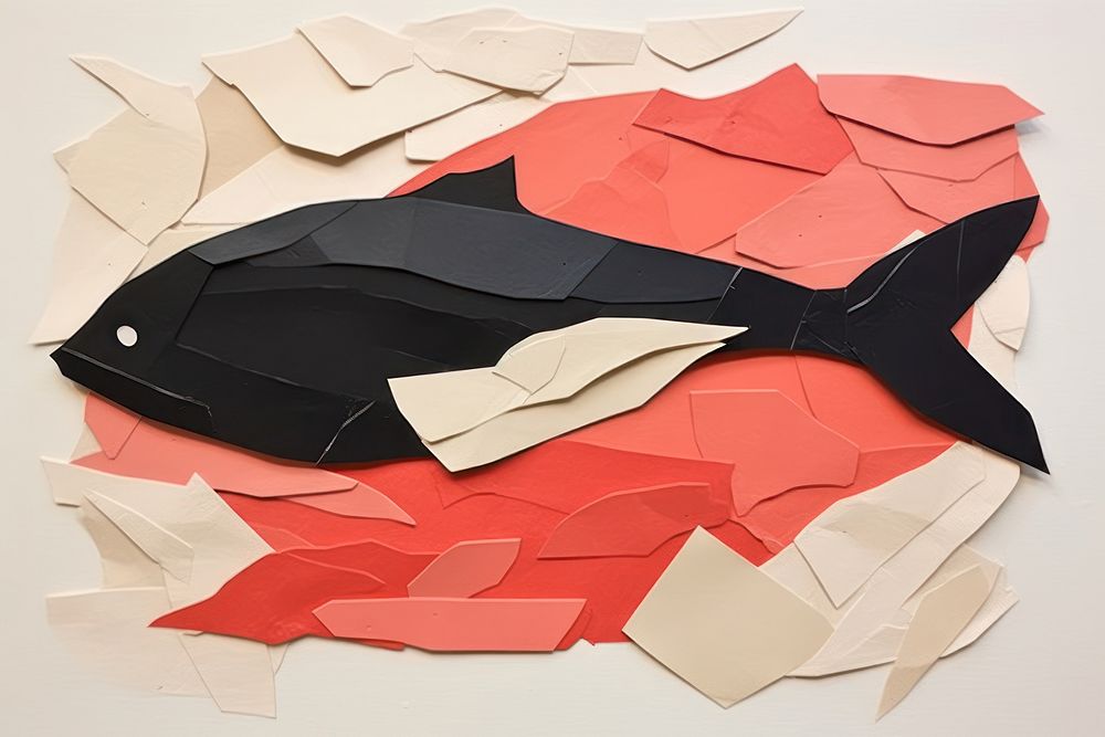 Abstract salmon fish ripped paper | Free Photo Illustration - rawpixel