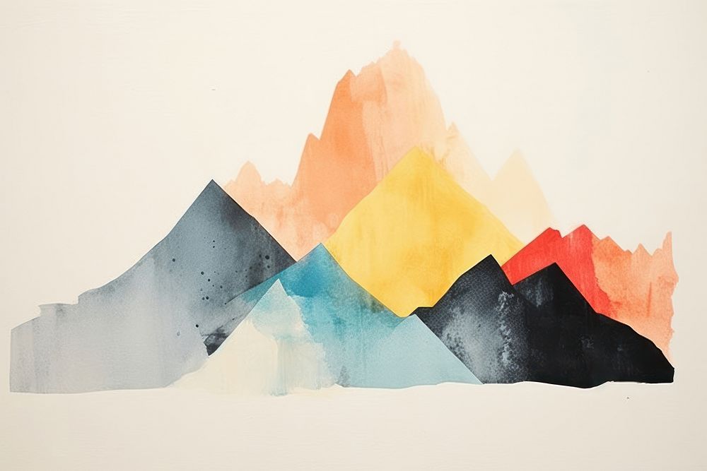 Mountain art abstract painting. | Premium Photo Illustration - rawpixel