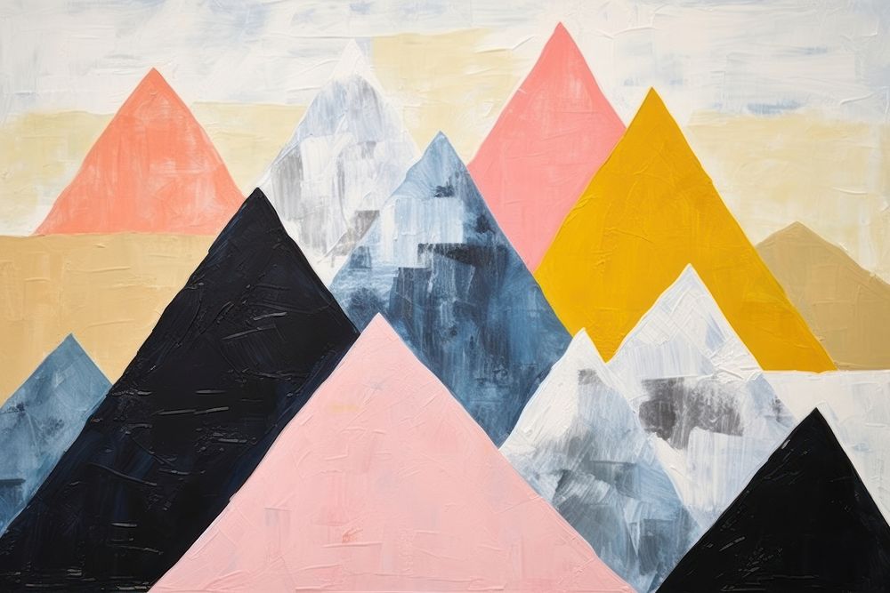 Mountain art abstract painting. | Premium Photo Illustration - rawpixel
