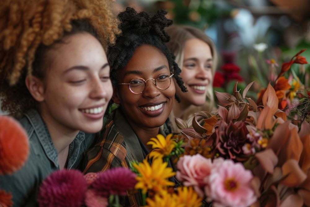 Laughing flower adult smile. | Free Photo - rawpixel