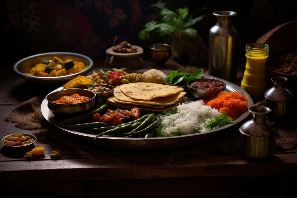 Indian food dinner supper plate. | Premium Photo - rawpixel