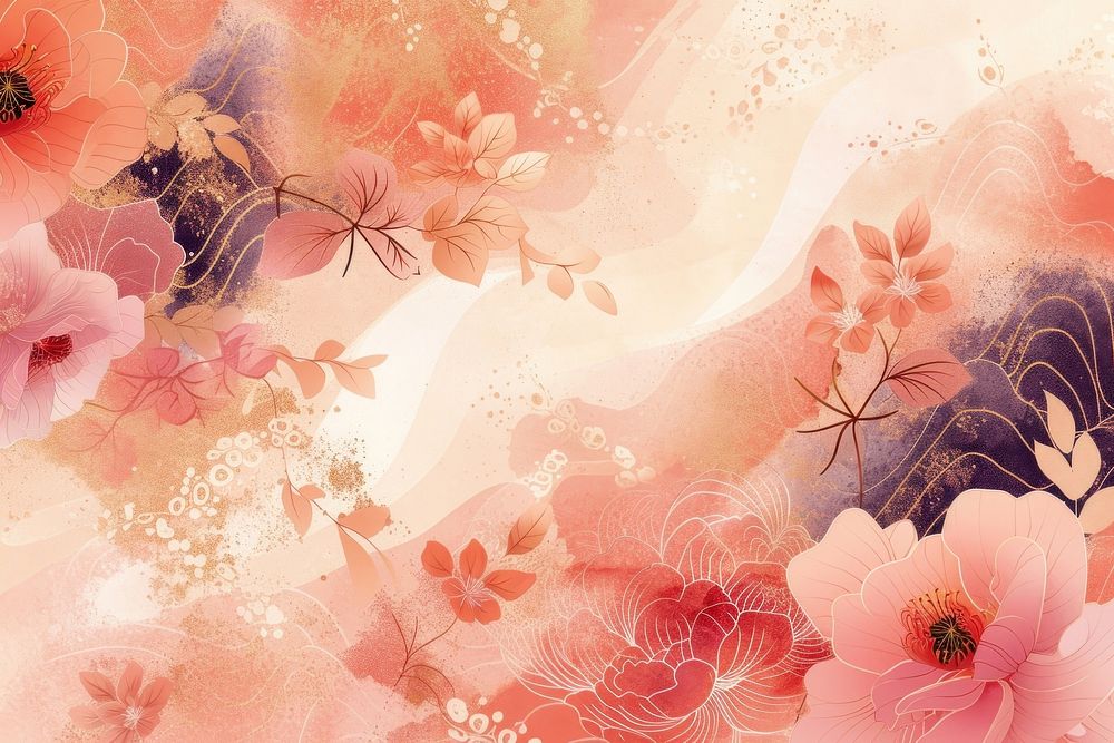 Chinese pattern backgrounds flower plant. | Free Photo Illustration ...