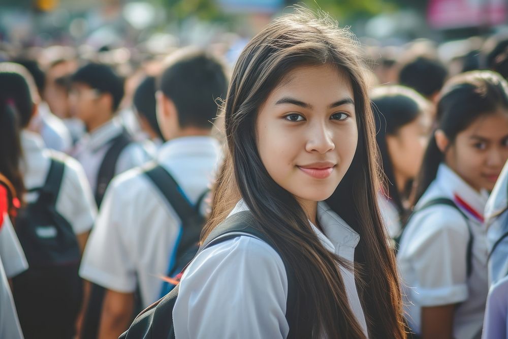 Photo crowd people student street | Free Photo - rawpixel