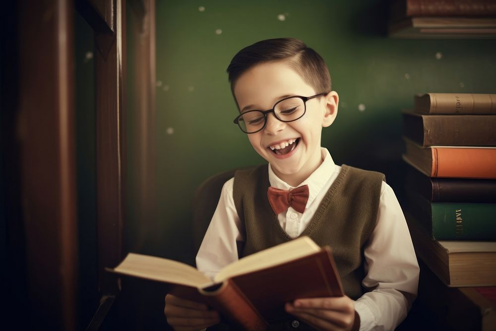 Elementary student reading book publication | Premium Photo - rawpixel