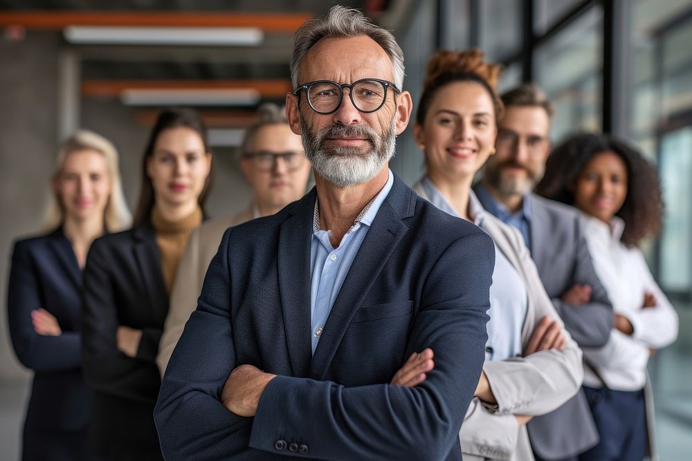 Team group employees leader front | Free Photo - rawpixel