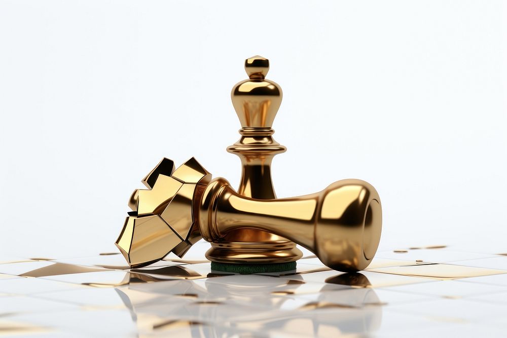 Minimal broken chess bronze gold | Premium Photo Illustration - rawpixel