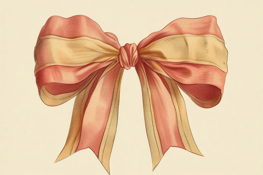 Vintage illustration ribbon bow paper | Premium Photo Illustration ...