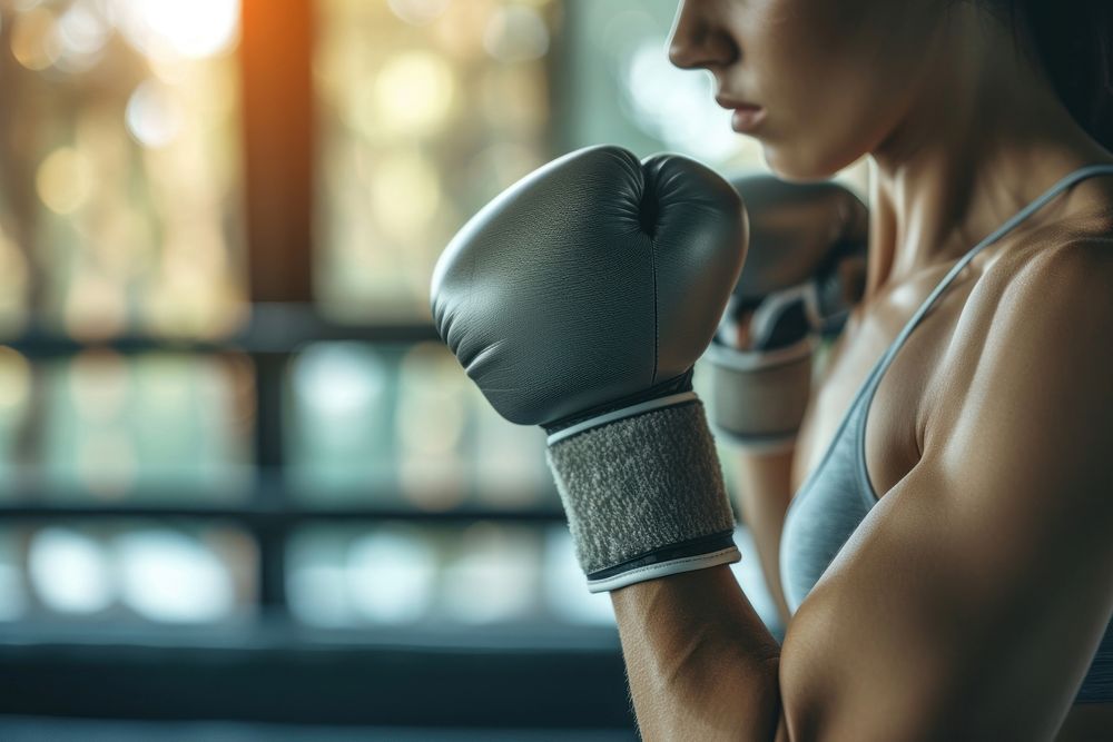Woman do boxing punching sports | Free Photo - rawpixel