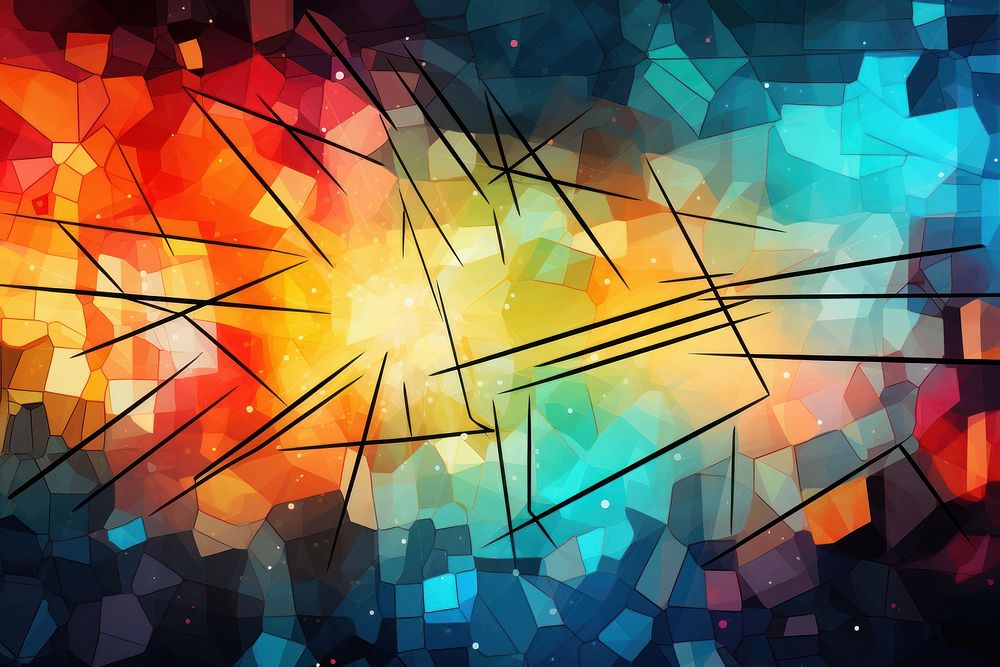 Digital color artistic geometric abstract | Premium Photo Illustration ...